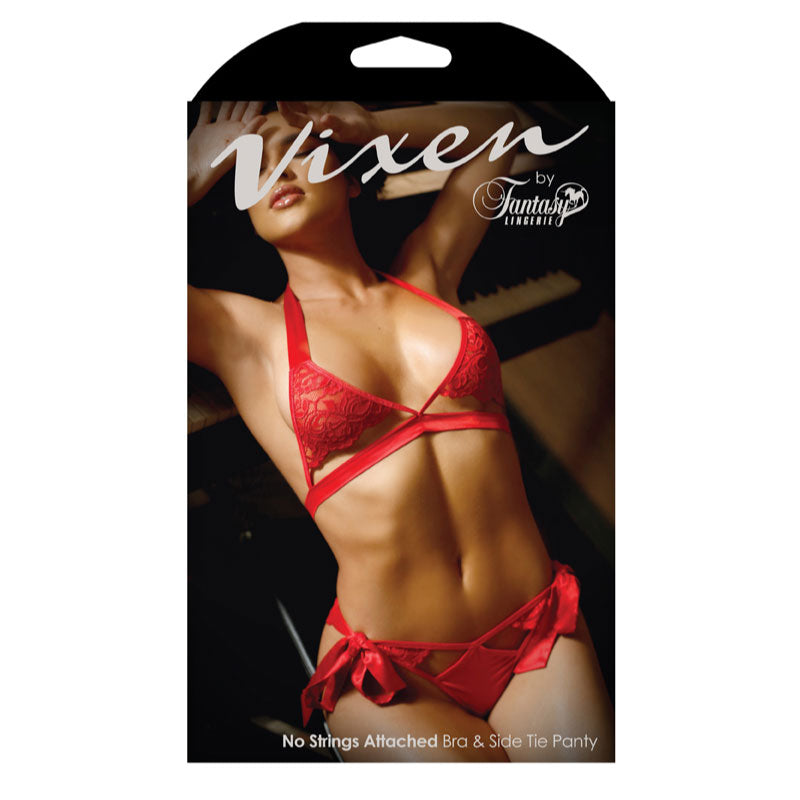 Fantasy Lingerie Vixen No Strings Attached Bra & Side Tie Panty L/XL – Shockwave Adult Lifestyle ...